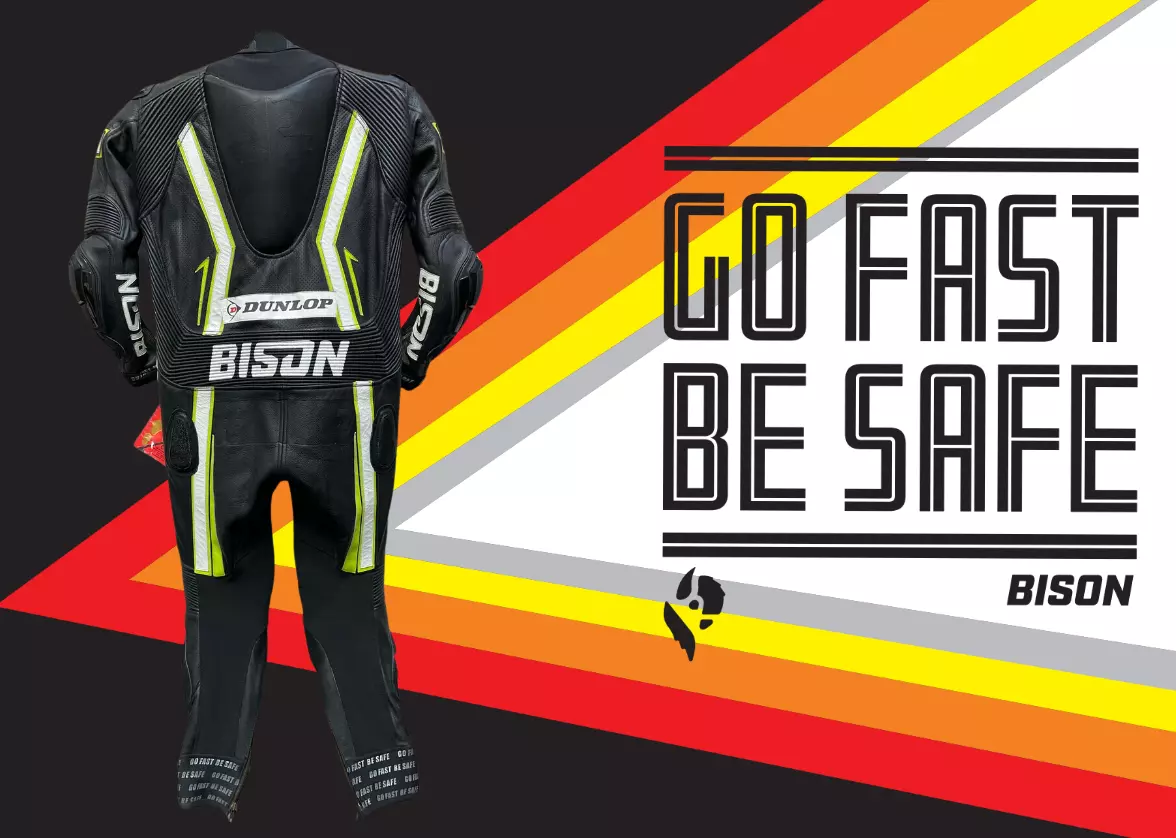 Bison Thor.1 One Piece Cowhide Motorcycle Racing Suit – Bison Track