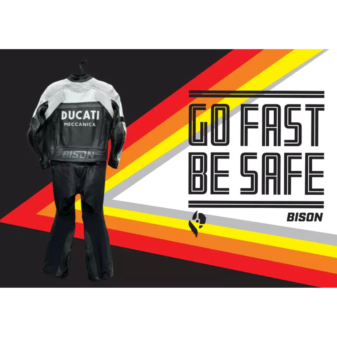 Bison Vintage Rebirth Two Piece Cowhide Motorcycle Racing Suit – Bison ...