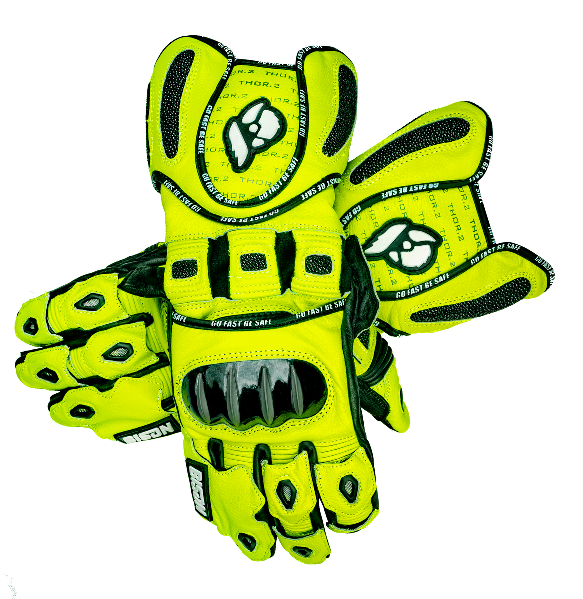 Bison Bright Future Colorway Motorcycle Racing Gloves